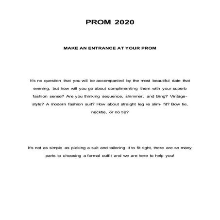 Prom 2020 | DOCX
