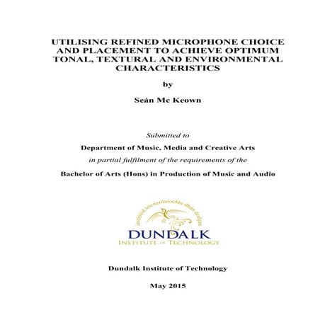 DkIT Audio Research Dissertation | PDF