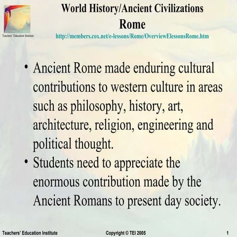 Day 3 Ancient Rome Legacies | PPTX