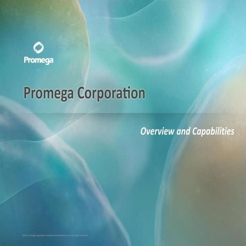 Promega Corporate Capabilities Presentation | PDF