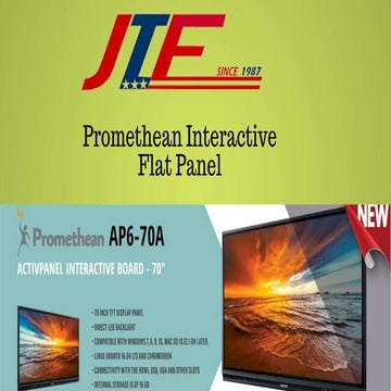 Promethean Interactive Flat Panel-Smart Board | PPTX | Computer Peripherals | Computing