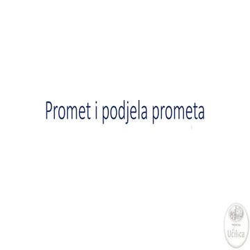 Promet i podjela prometa | PPTX
