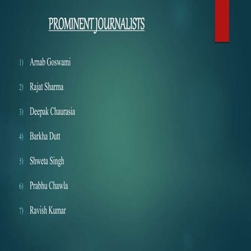 Prominent journalists | PPT