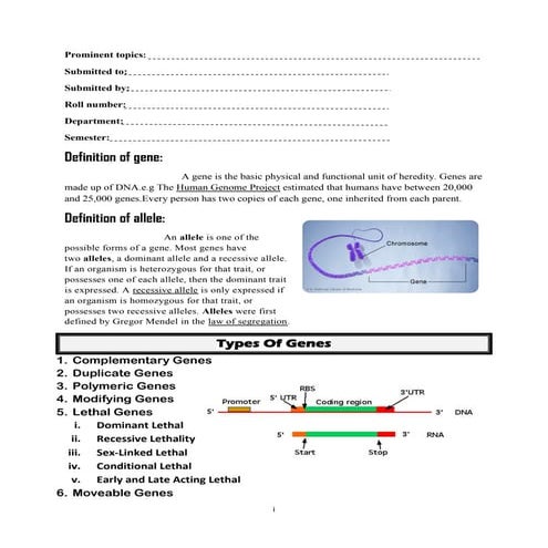 definition of gene,allele,types of gene,structure of gene and heredity ...
