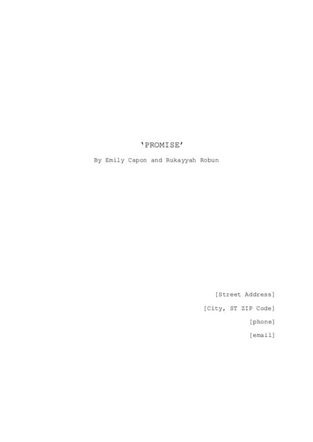 THE VISITOR - SCRIPT ONE | PDF