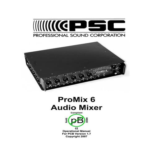 PSC Pro Mix 6 | PDF
