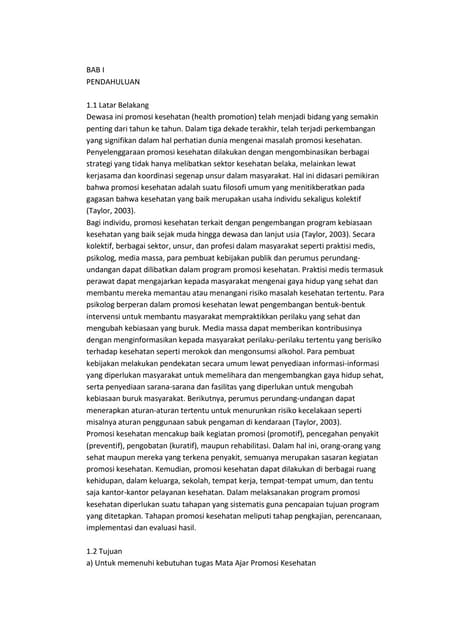 PPT Promosi Kesehatan | PPTX