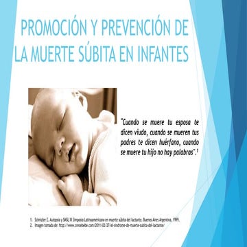 Promoción y prevención de muerte súbita infantil | PPTX