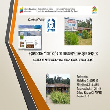 Aldea de Artesanos Paso Real Duaca Estado Lara | PDF