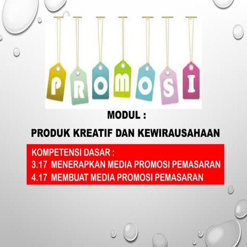 ppt materi promosi kelas XI SMK PRODUK KREATIF KEWIRAUSAHAAN | PPTX