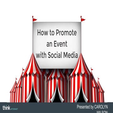 How to Promote an Event with Social Media | PPT | Free Download