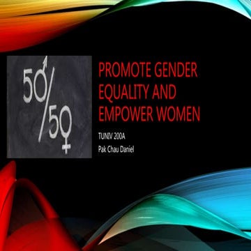 Promote Gender Equality And Empower Women Pptx 7391