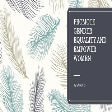 Promote Gender Equality And Empower Women Pptx 9483