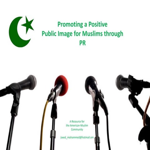 Promoting a positive public image for muslims through PR | PDF