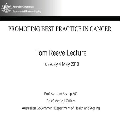 Promoting best practice in cancer | PDF | Cancer | Diseases and Conditions