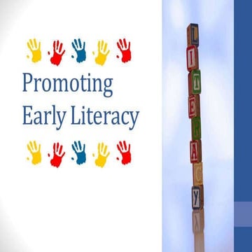Promoting Early Literacy Education (ppt) | PPT