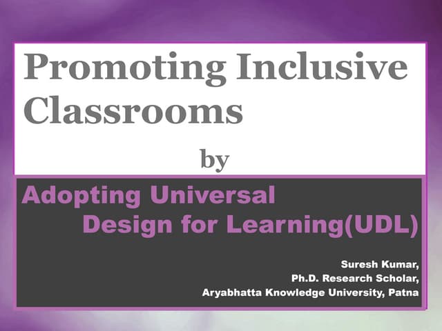 Universal design-for-learning | PPTX