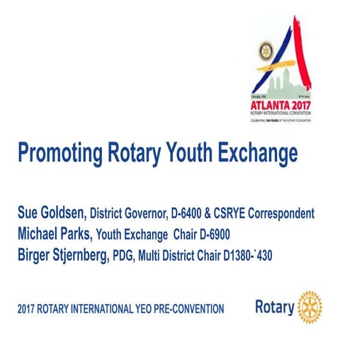 Promoting Rotary Youth Exchange | PPTX