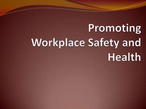 Occupational Health & Safety Presentation | PPT