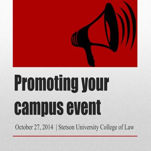 Promoting Your Campus Event | PPTX