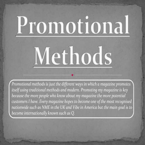 Promotional methods | PPT