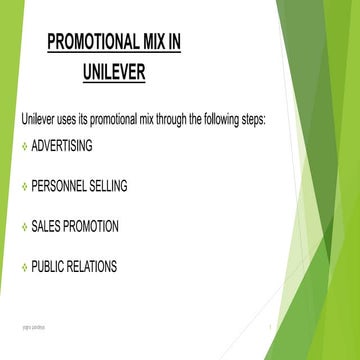 Promotional mix in unilever | PPTX