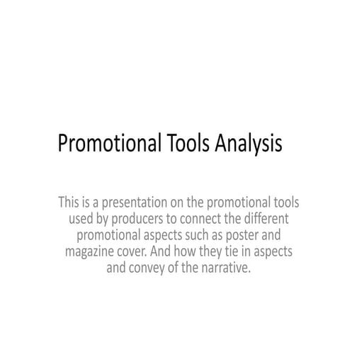 Promotional tools | PPTX