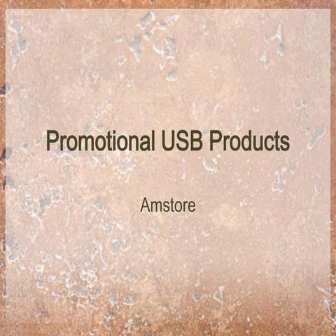 Promotional usb products | PPTX