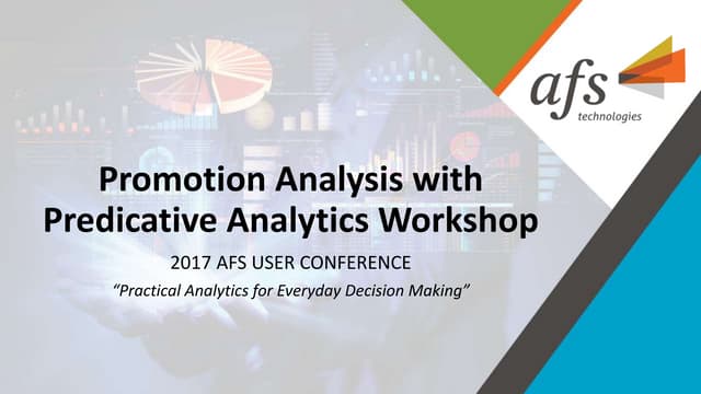 Promotion Analysis With Predicative Analytics Workshop Pptx Sales