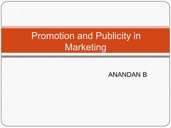 Promotion; meaning, definition, concept, elements, importance and ...