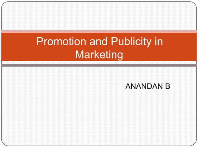 Promotion; meaning, definition, concept, elements, importance and ...