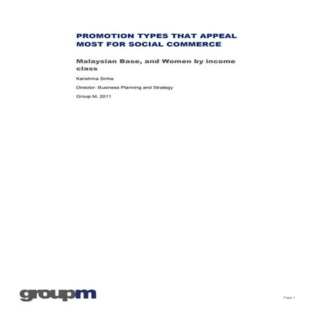 Level of Promotion for Social Commerce | PDF