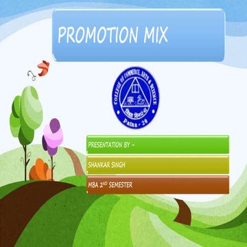 Promotion Mix | PDF