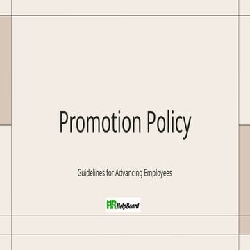 Promotion Policy, Employee Promotion Criteria | PPTX