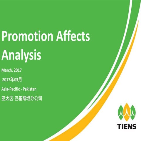 Promotions analysis report | PPTX | Sales | Business