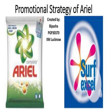 Promotions strategy of ariel | PPTX