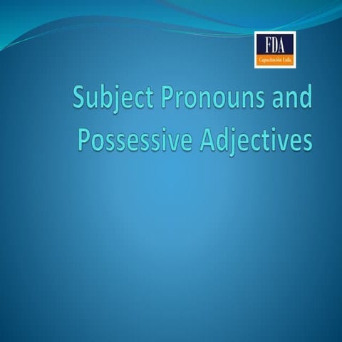 Subject and object pronouns | PPT