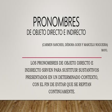 Pronombres objeto directo_indirecto | PPTX