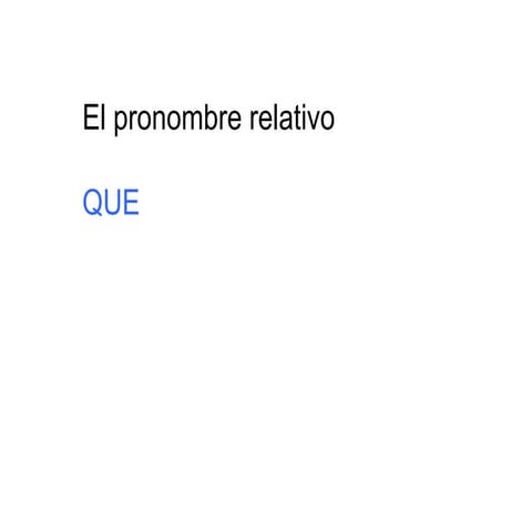 Pronombres relativos | PPTX