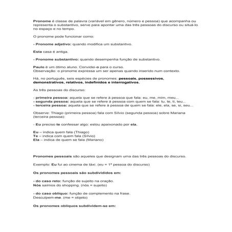 Pronome | DOCX