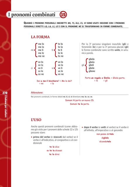Pronomi combinati | PPTX