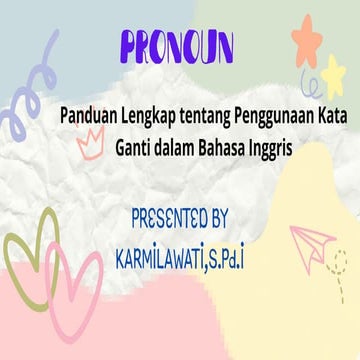 PRONOUN.pptx is about telling something or someone changed | PPT