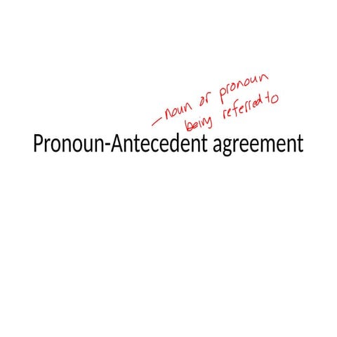 Rules on Pronoun - Antecedent Agreement/Relationship | PPTX