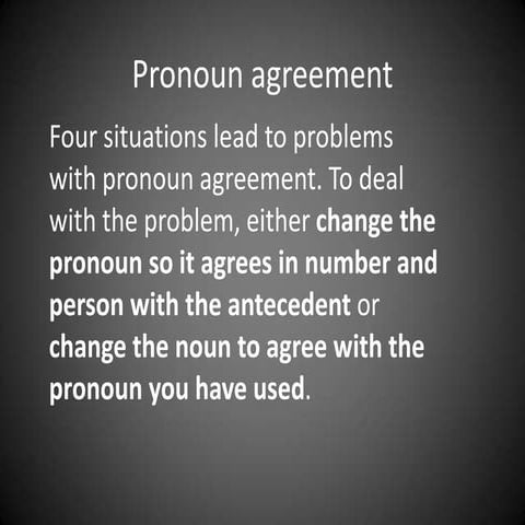 Pronoun Agreement & Reference | PPT