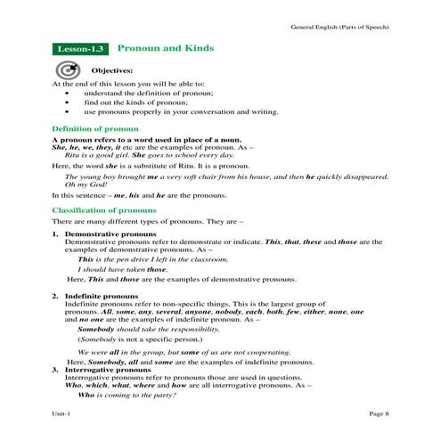 Pronoun and its kinds.pdf | Family and Relationships