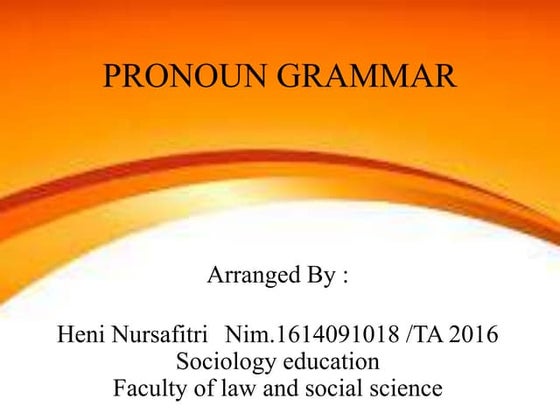 Pronoun | PPT