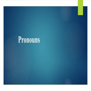 Pronouns powerpoint | PPT