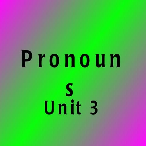 Pronoun ppt | PPT