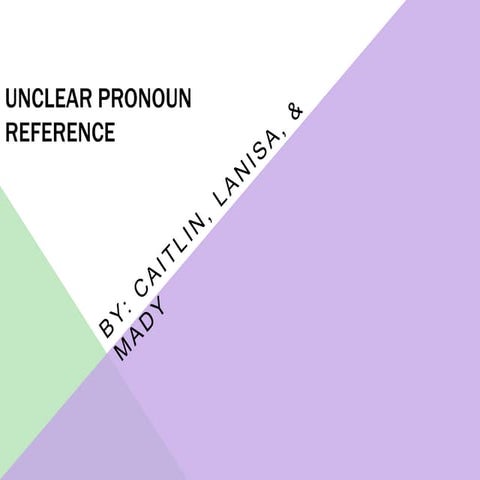 Pronoun presentation | PPTX