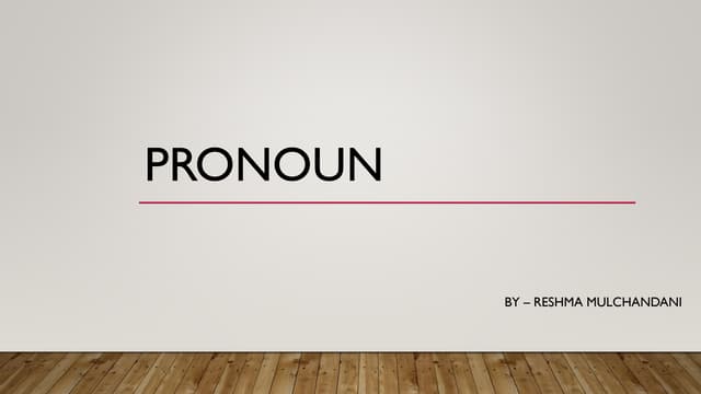 Pronoun | PPTX